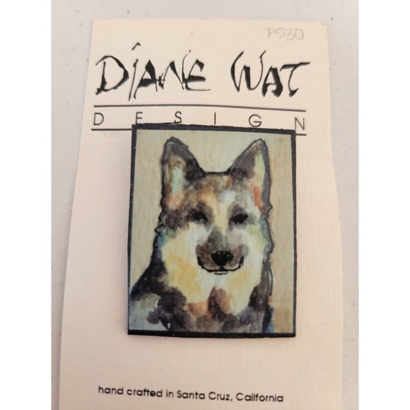 Jewelry | Vintage Diane Wat Design German Shepherd Dog Brooch Pin Art ...